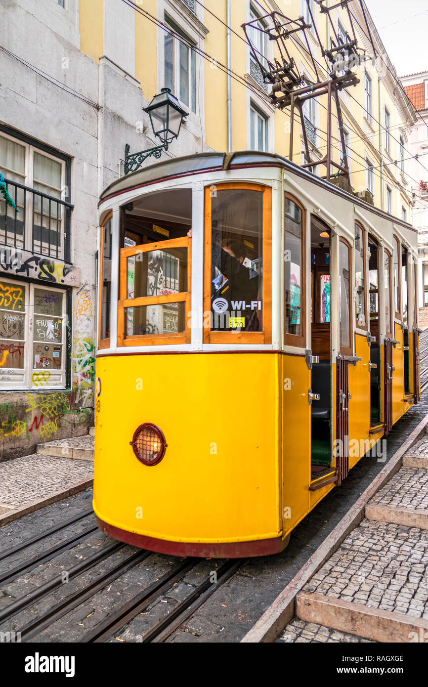 Funicular railway line lisbon hi-res stock photography and images - Alamy