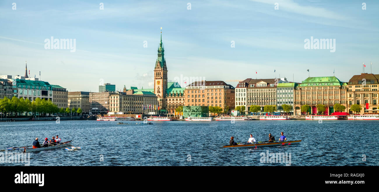 City hall, Alster, Hamburg, Germany Stock Photo - Alamy