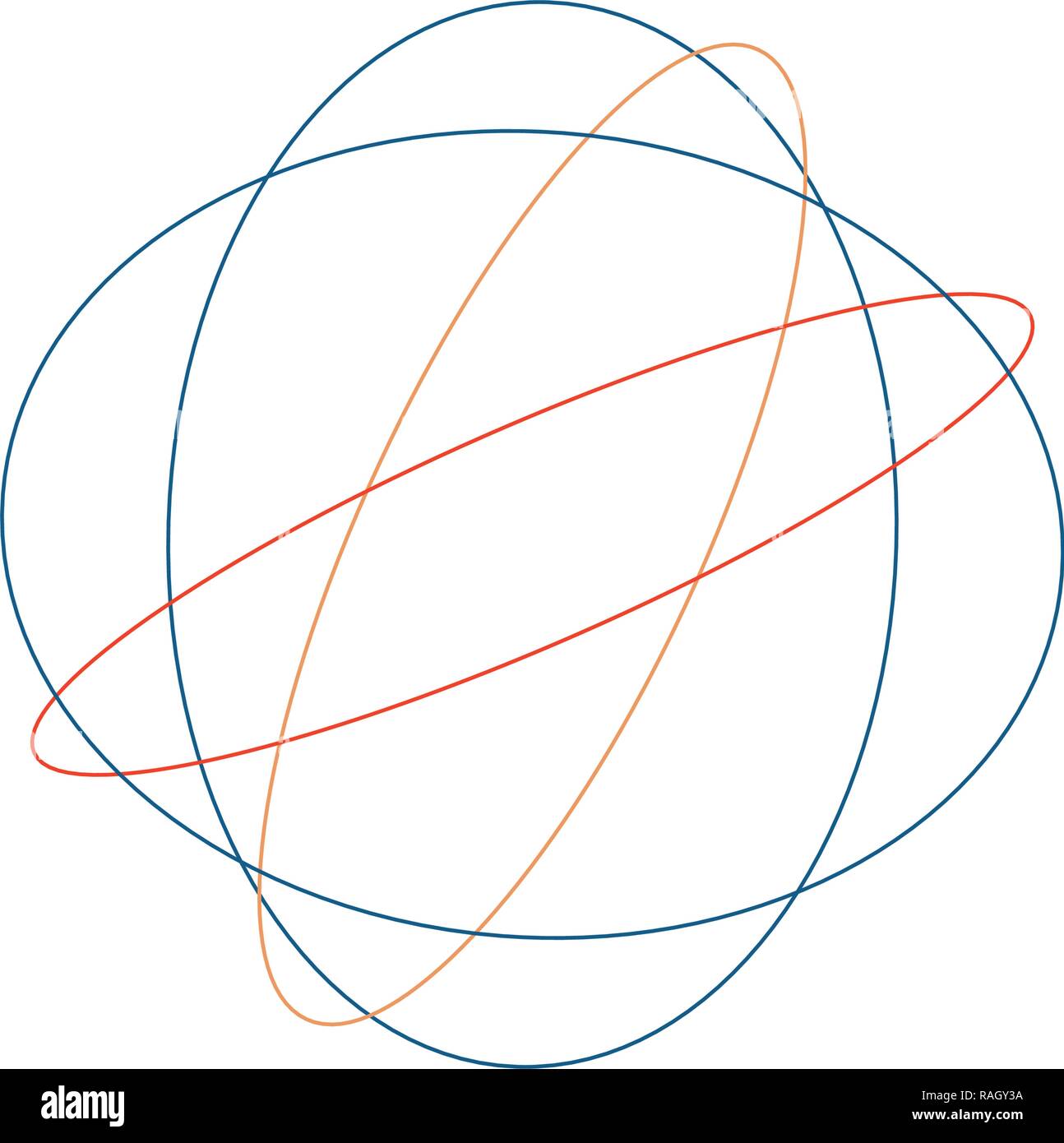 Tangled circle clew, Colored intricate texture. Chaotic colorful ...