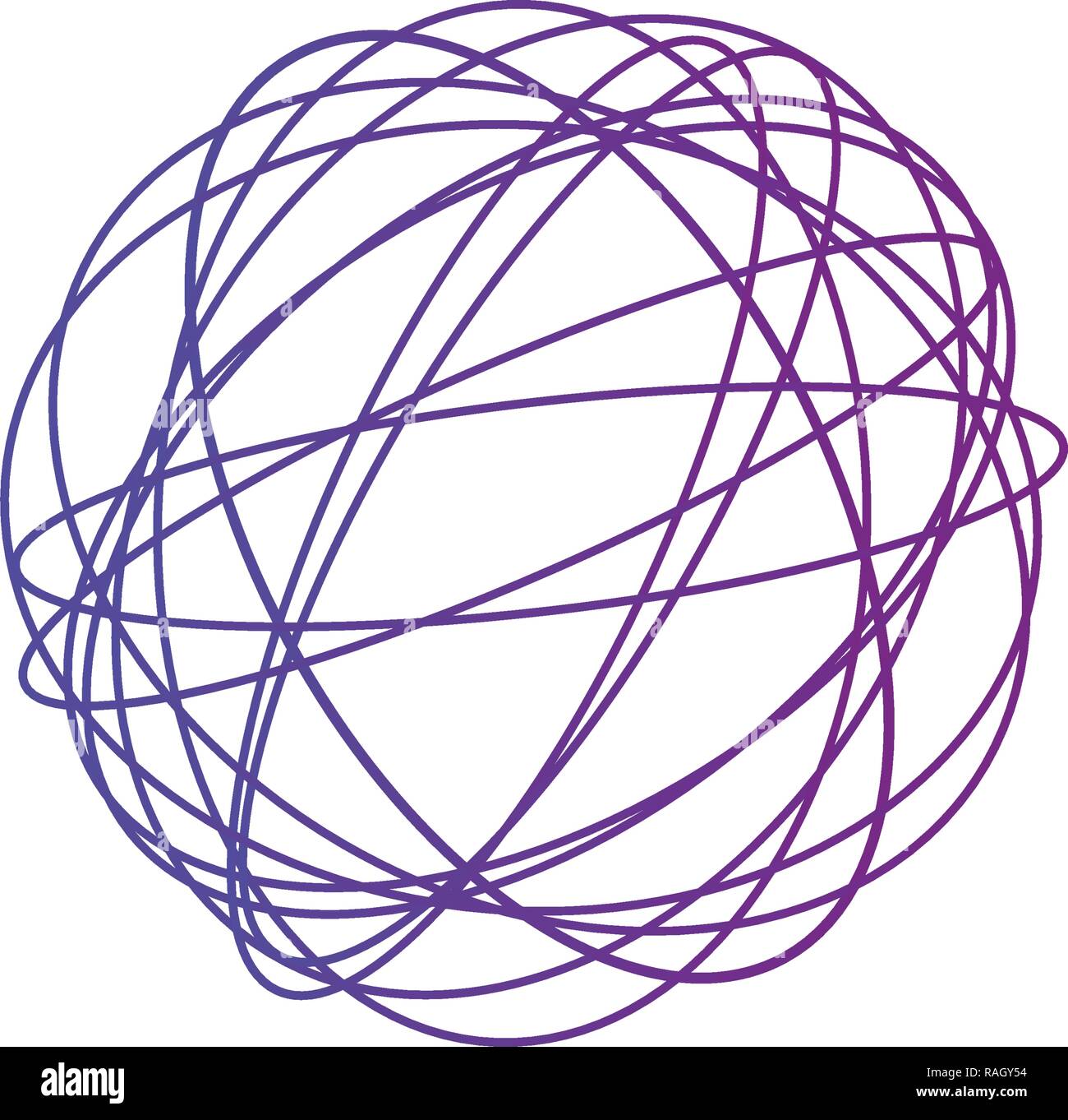 Tangled circle clew, Colored intricate texture. Chaotic colorful ...