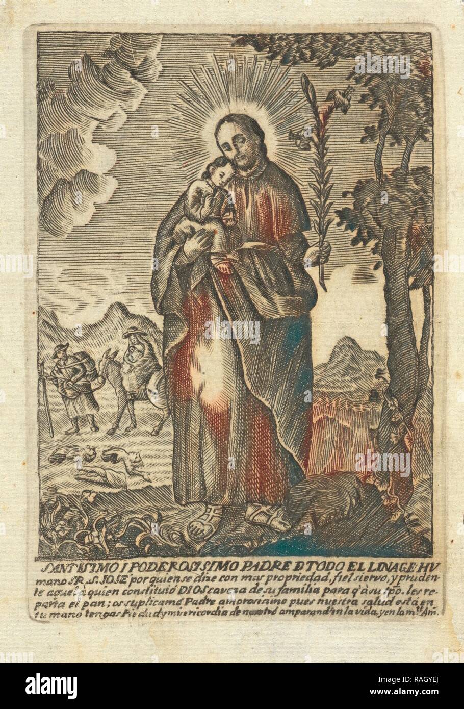 St. Joseph, Collection of Mexican religious engravings, Santisimo i ...