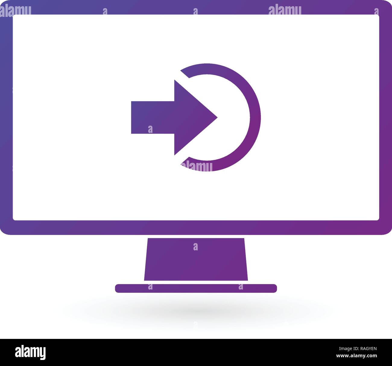 Vector illustration of computer security concept with login button ...
