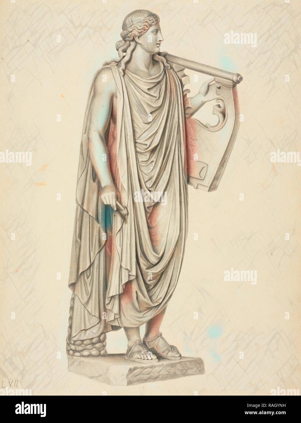 Figure of Apollo with lyre, Society of Dilettanti drawings, prints, and ...
