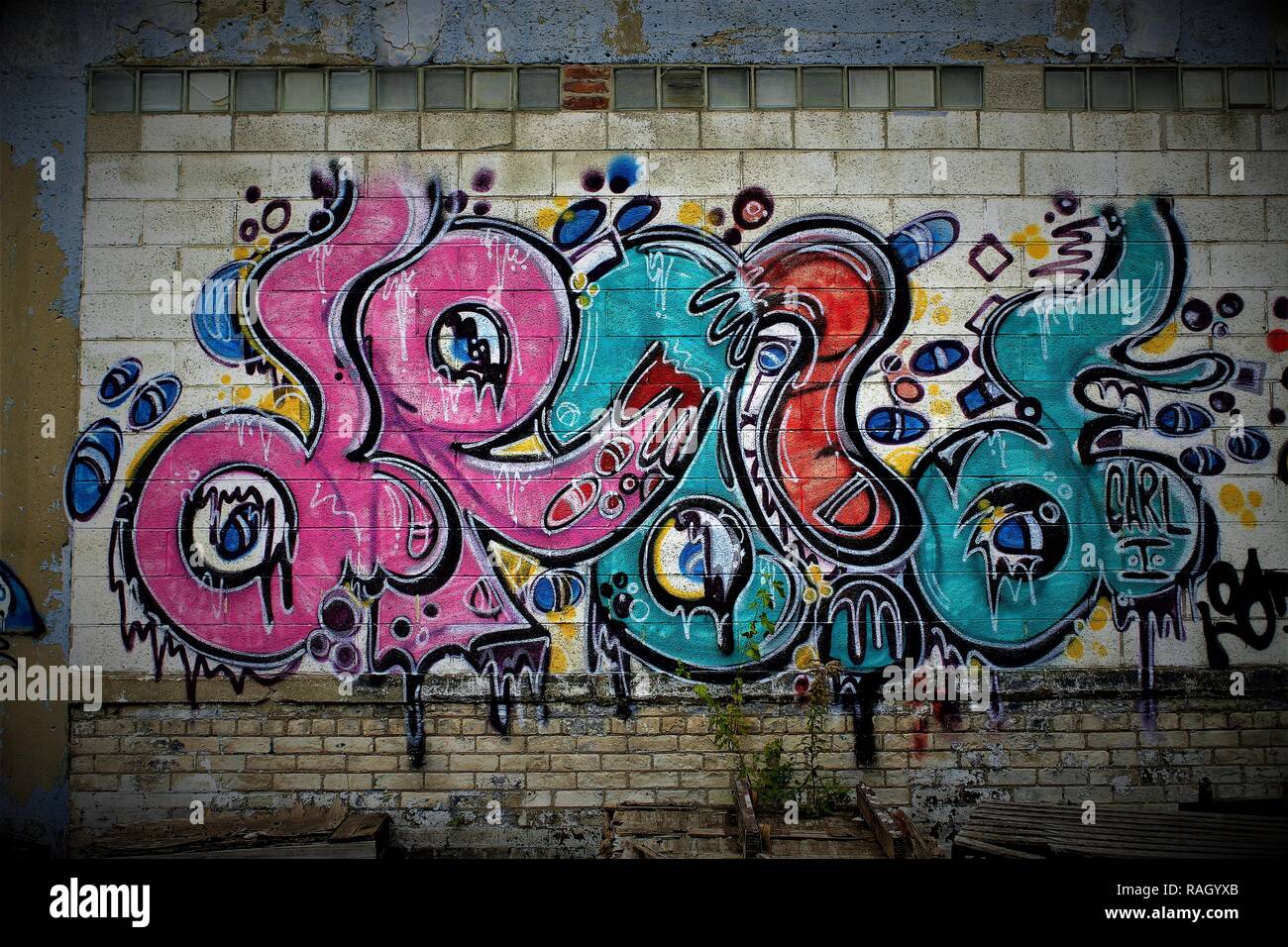 Detroit Urban Graffiti Stock Photo - Alamy