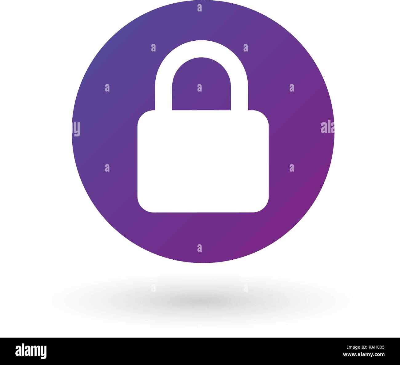 Lock icon in circle. Privacy , secure concept. vector illustration ...