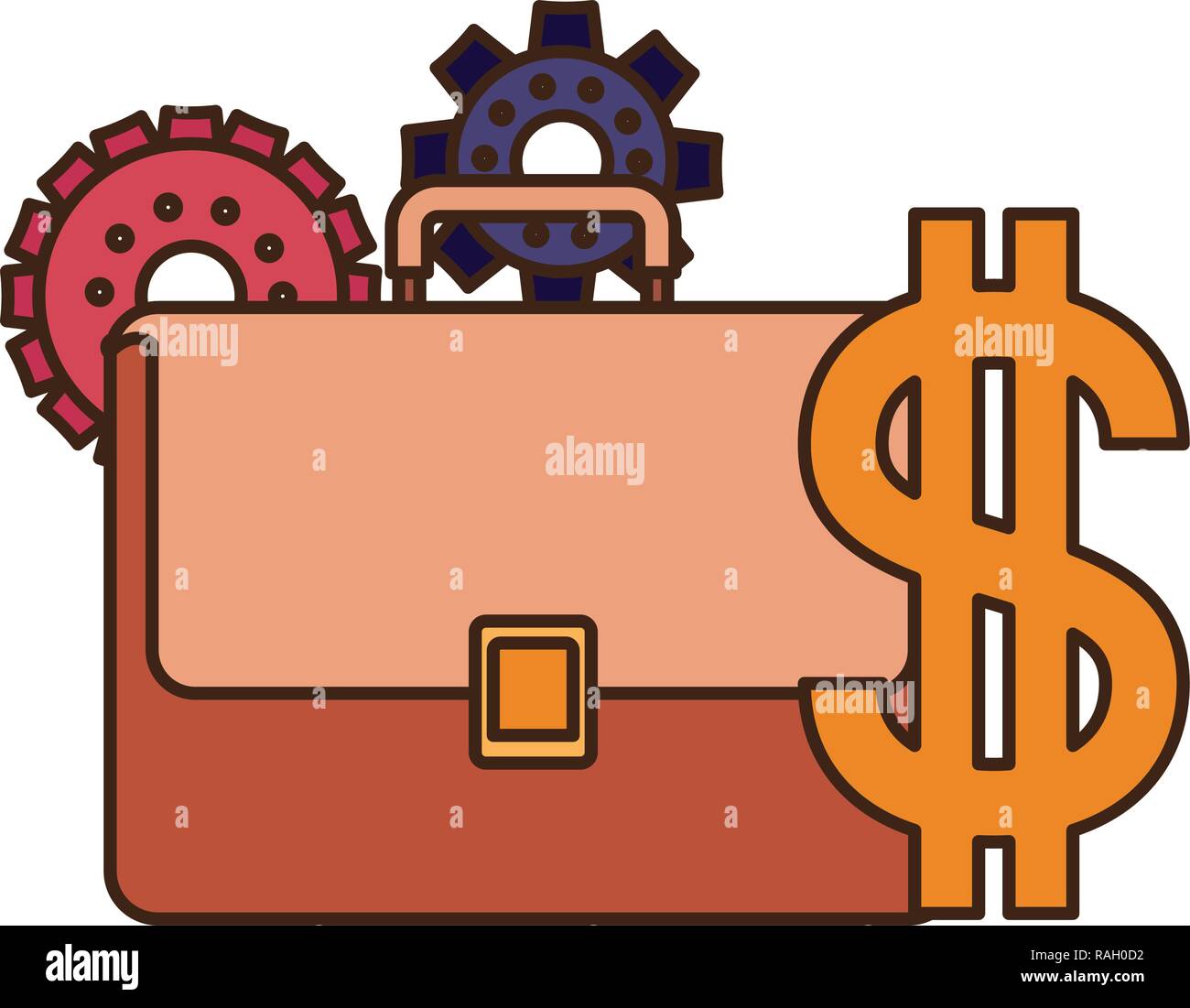 suitcase with dollar symbol isolated icon Stock Vector Image & Art - Alamy