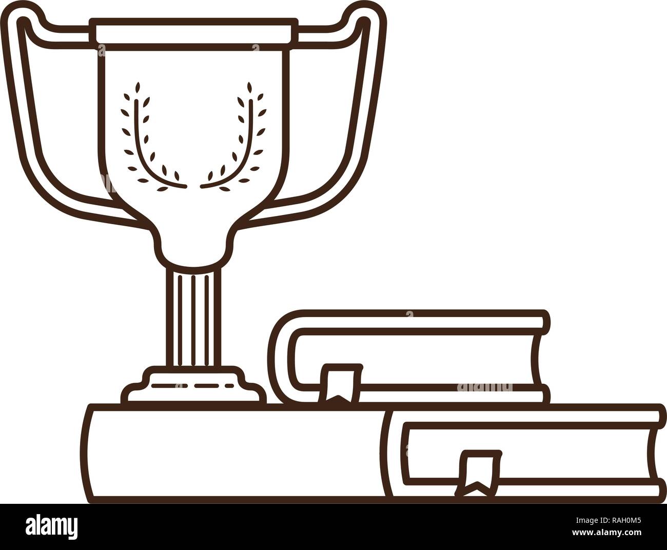 book with trophy isolated icon Stock Vector Image & Art - Alamy
