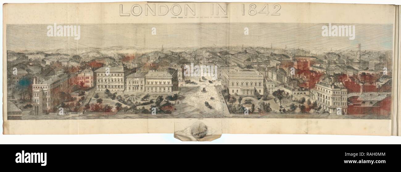 London in 1842 taken from the summit of the Duke of York's column, Wood ...