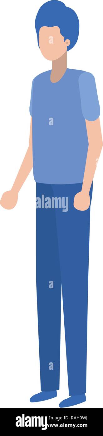 young man standing avatar character Stock Vector Image & Art - Alamy