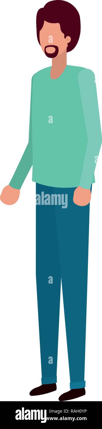young man standing avatar character Stock Vector Image & Art - Alamy