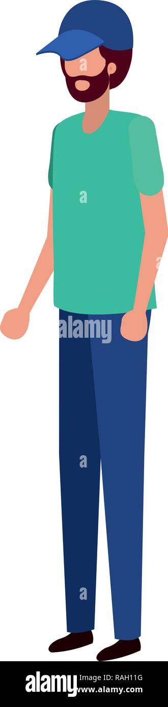 young man standing avatar character Stock Vector Image & Art - Alamy