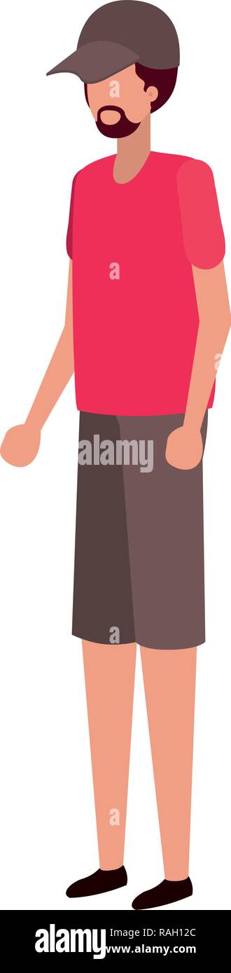 young man standing avatar character Stock Vector Image & Art - Alamy