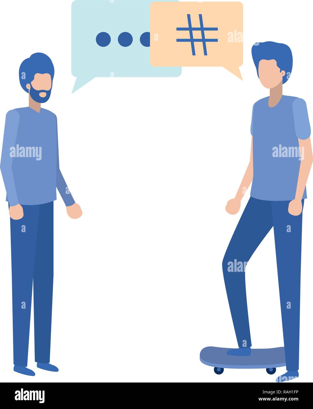 young men with dialog bubble avatar character Stock Vector Image & Art ...