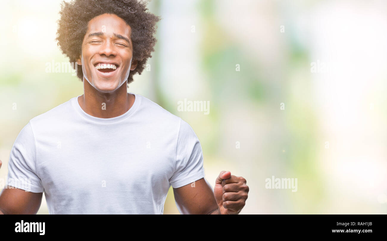 Afro american man over isolated background celebrating mad and crazy ...
