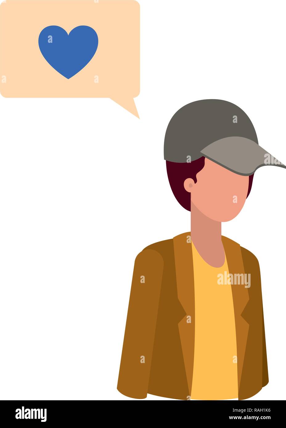 young man with dialog bubble avatar character Stock Vector Image & Art ...