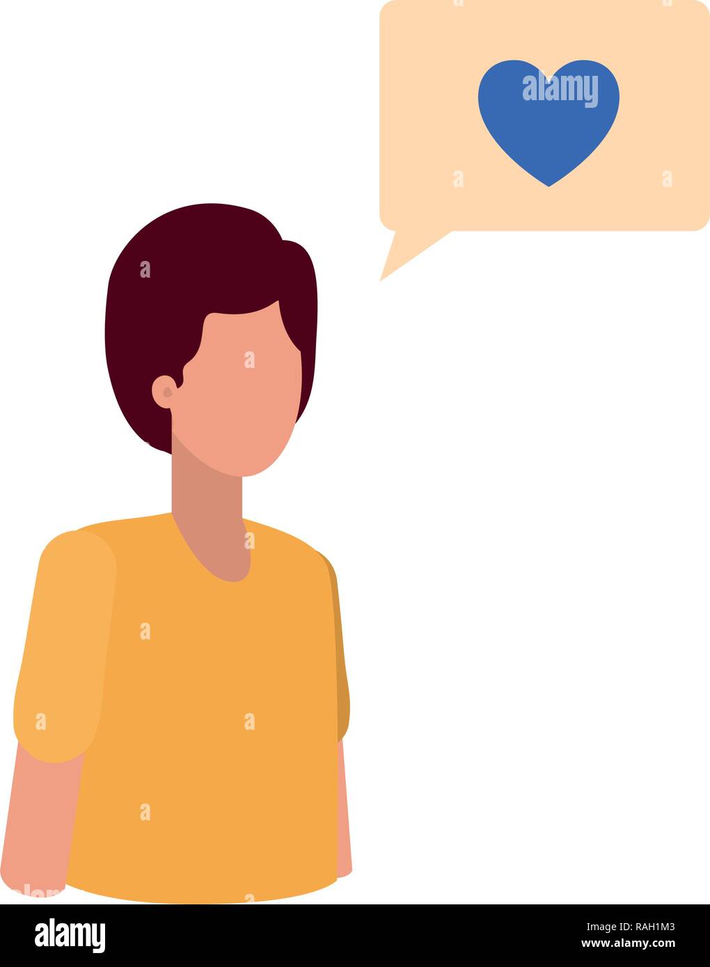 young man with dialog bubble avatar character Stock Vector Image & Art ...