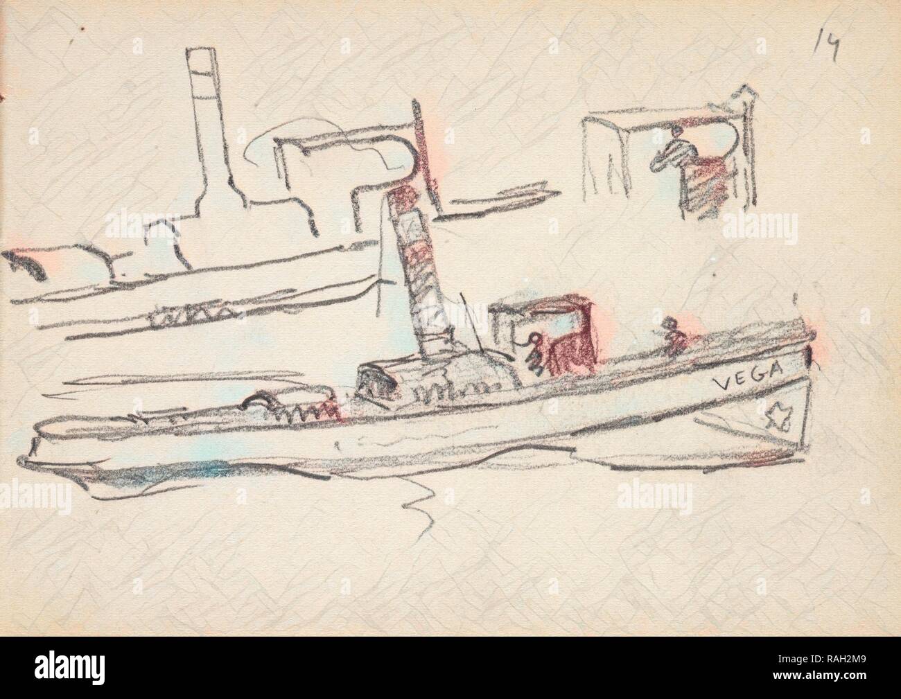 Boat, Edmond Cousturier papers, ca. 1890-1908, Untitled sketchbook ...