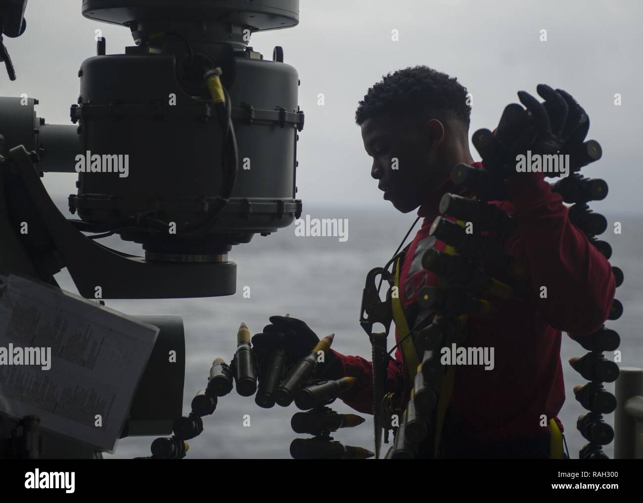 PACIFIC OCEAN (Feb. 2, 2017) –Gunner’s Mate Seaman Christian Wingate ...