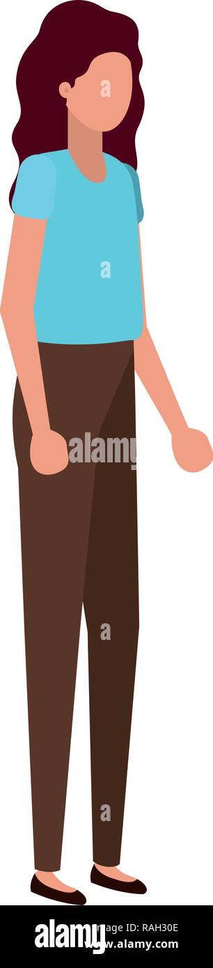 young woman standing avatar character Stock Vector Image & Art - Alamy