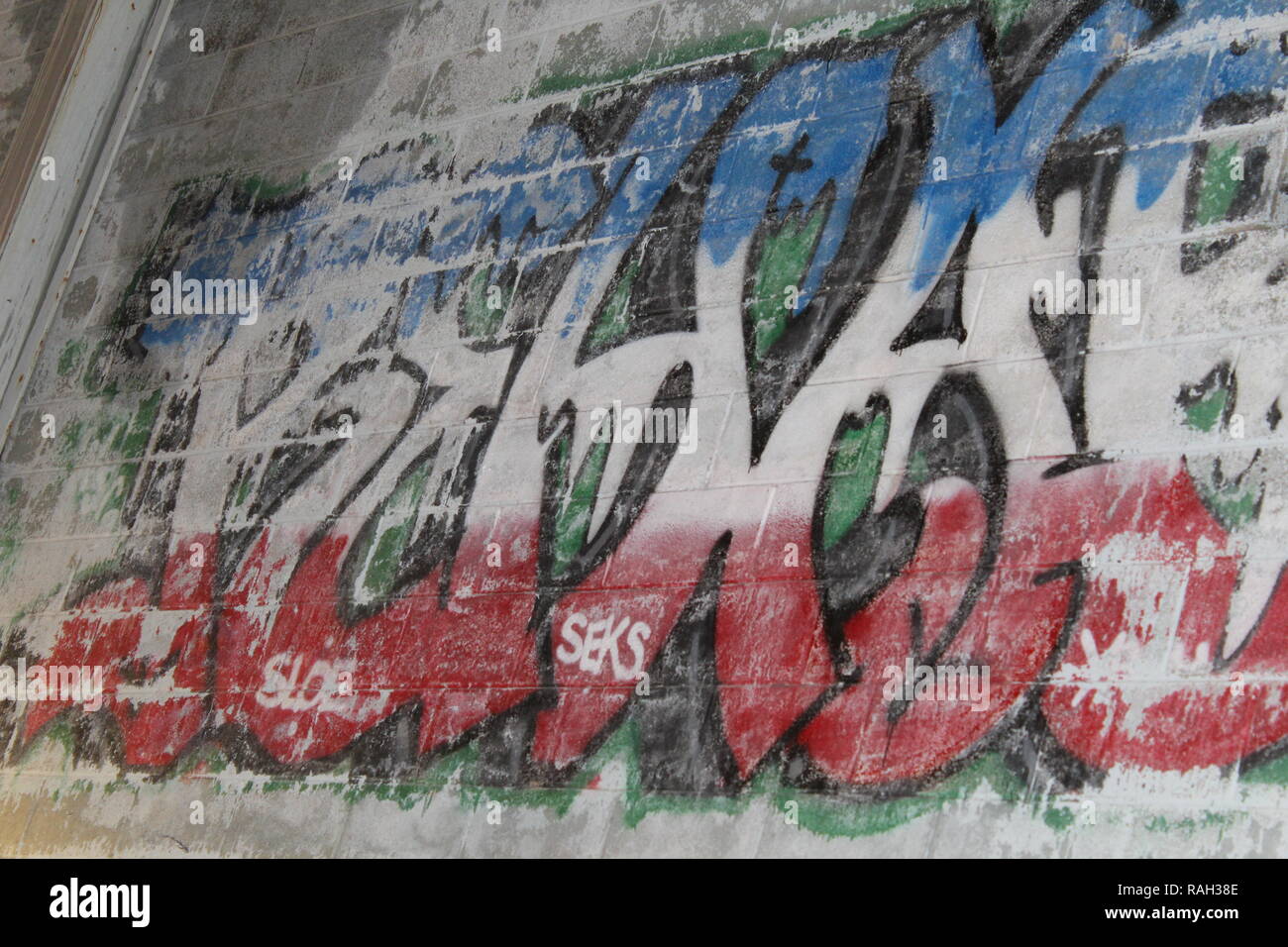 Detroit Urban Graffiti Throw Ups! Stock Photo - Alamy