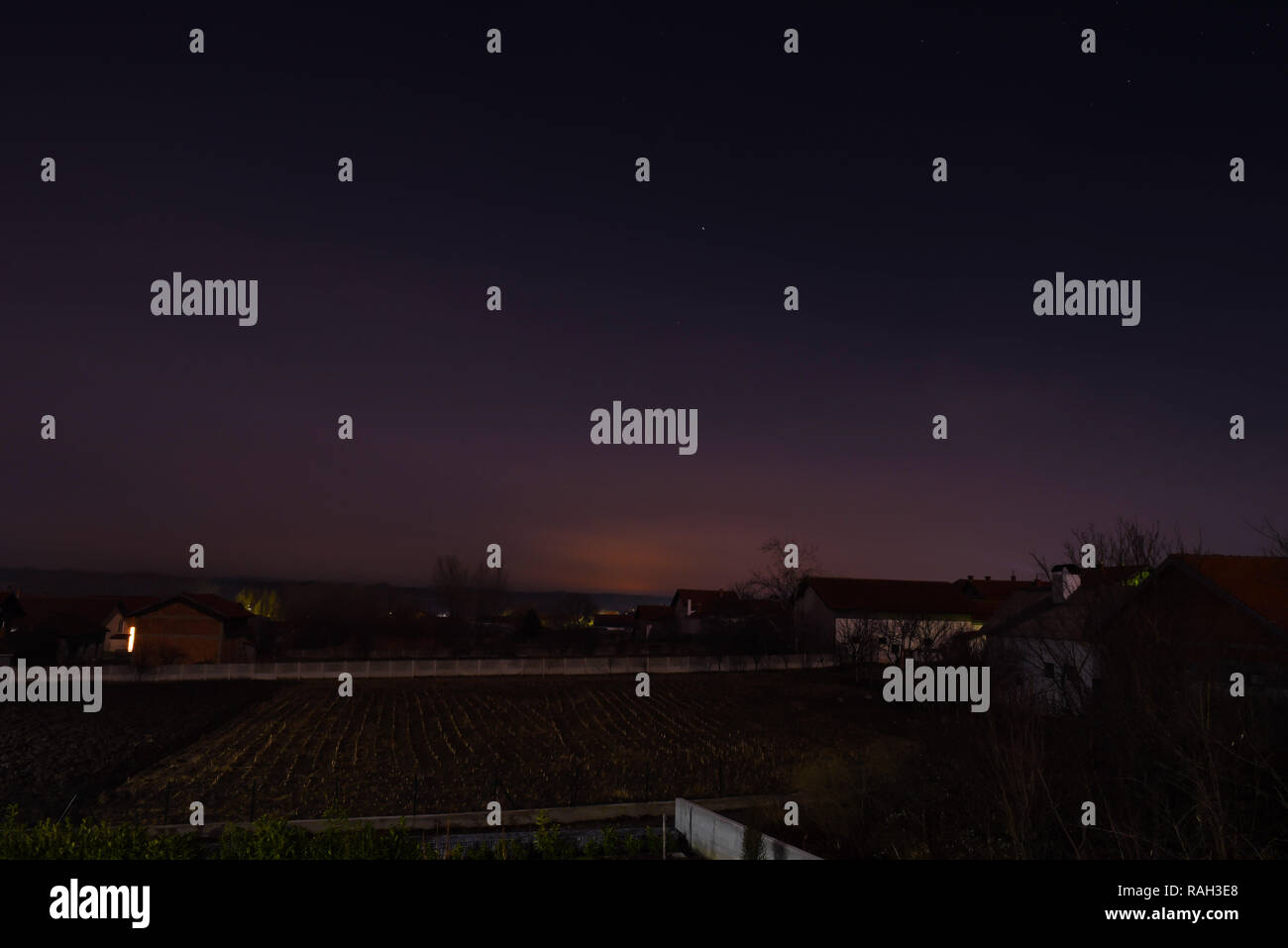 night is coming in Setonje Serbia Stock Photo - Alamy