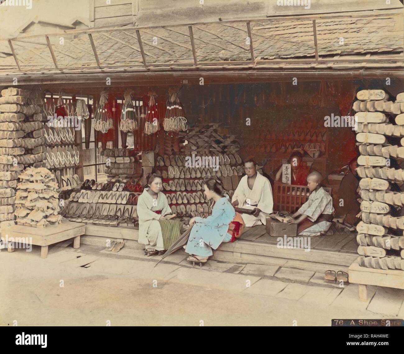A Shoe Store, Attributed to Kusakabe Kimbei (Japanese, 1841 - 1934 ...