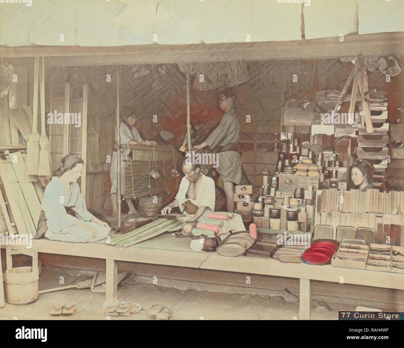 Curio Store, Attributed to Kusakabe Kimbei (Japanese, 1841 - 1934 ...