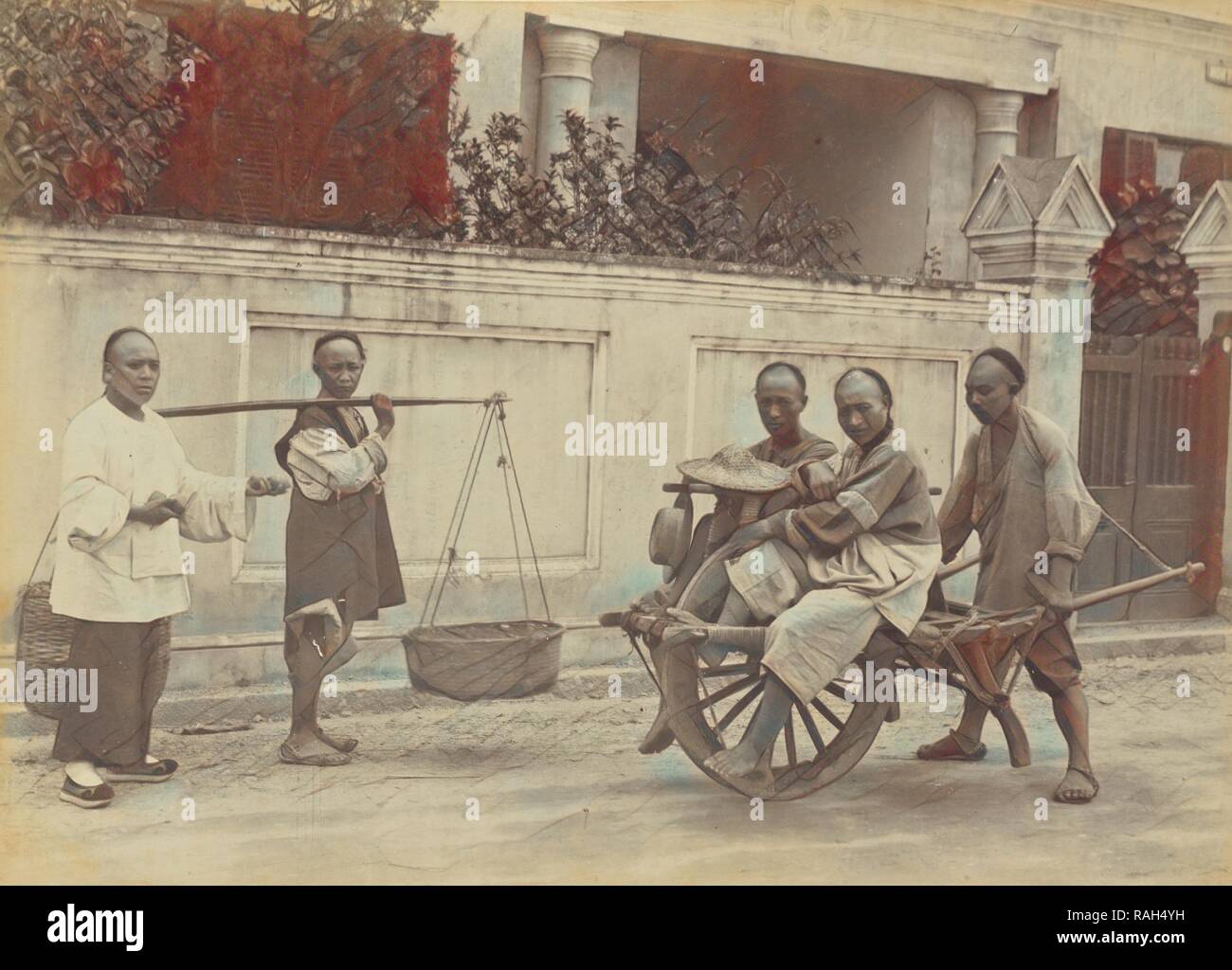 Passenger Wheelbarrow, Shanghai, Attributed to John Thomson (Scottish ...
