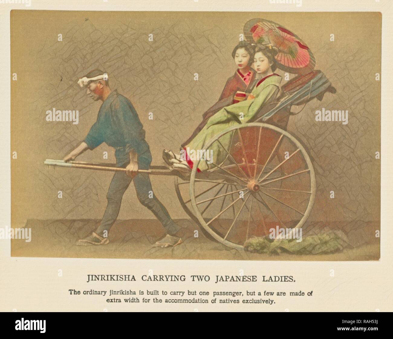 Jinrikisha Carrying Two Japanese Ladies, Kazumasa Ogawa (Japanese, 1860 ...