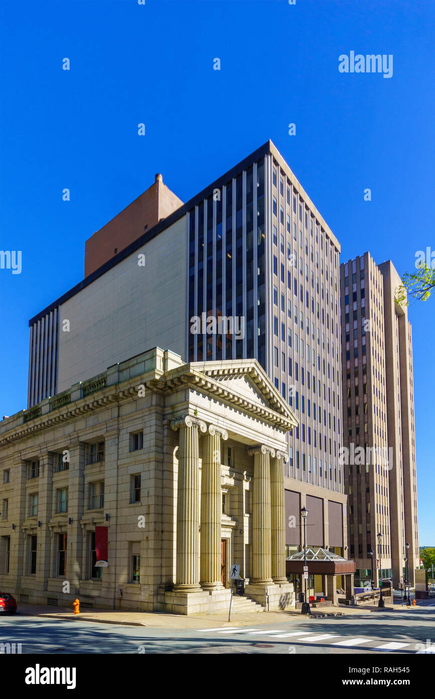 View of old buildings in downtown Halifax, Nova Scotia, Canada Stock ...