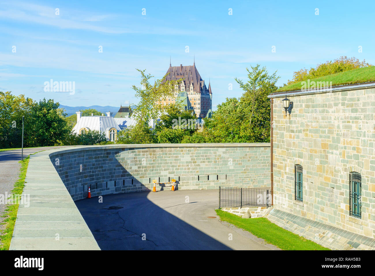 View of the citadel fortifications, Quebec City, Quebec, Canada Stock ...