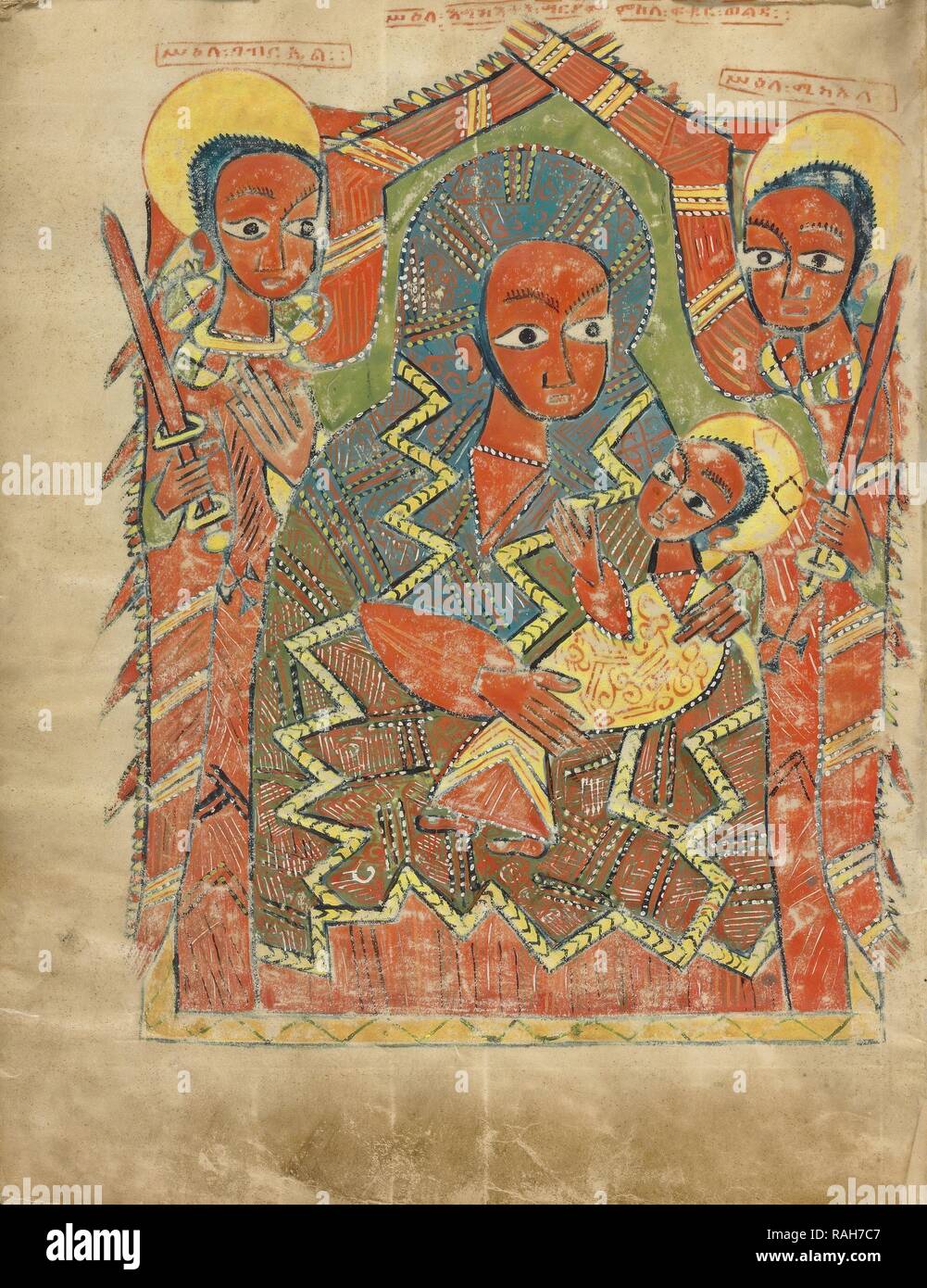 The Virgin and Child with the Archangels Michael and Gabriel, Ethiopia ...
