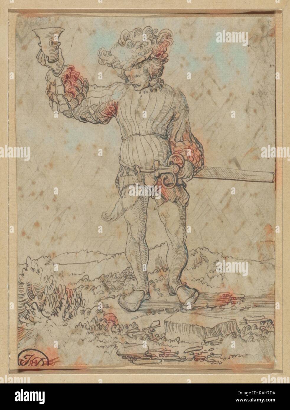 Mercenary Soldier in a Landscape, Circle of Wolf Huber (German, 1480 ...