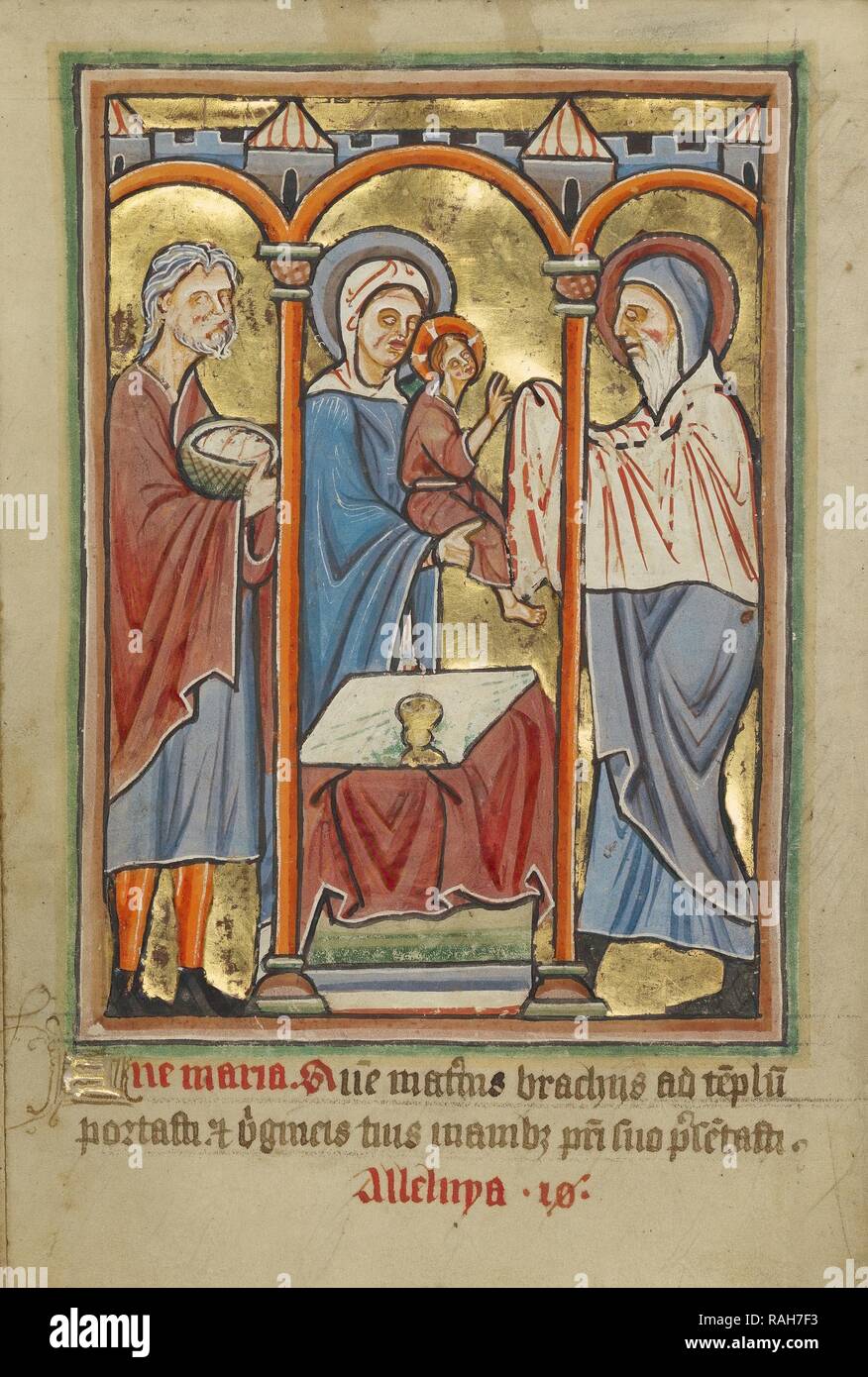 The Presentation in the Temple, York perhaps (illuminated), Northern ...