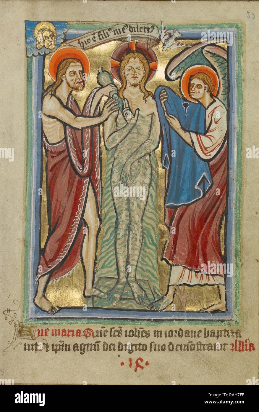 The Baptism of Christ, York perhaps (illuminated), Northern, England ...