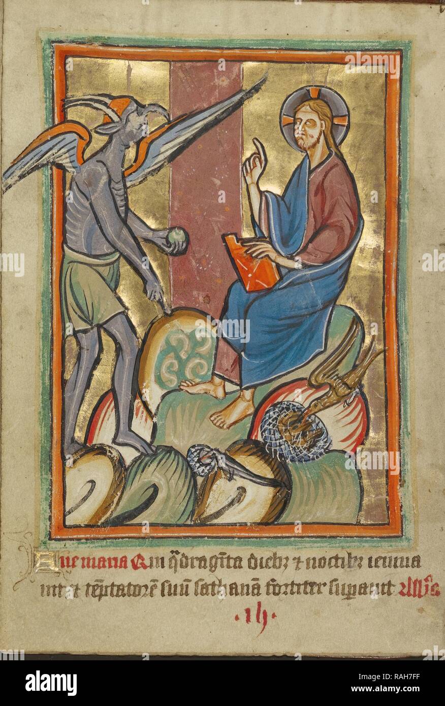 The First Temptation, York perhaps (illuminated), Northern, England ...