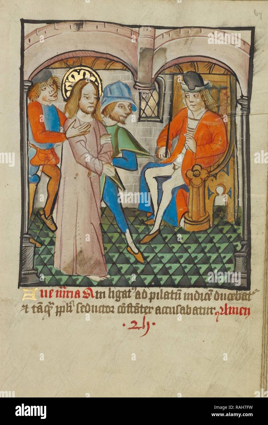 Christ Before Pilate, Norfolk perhaps (written), East Anglia, England ...