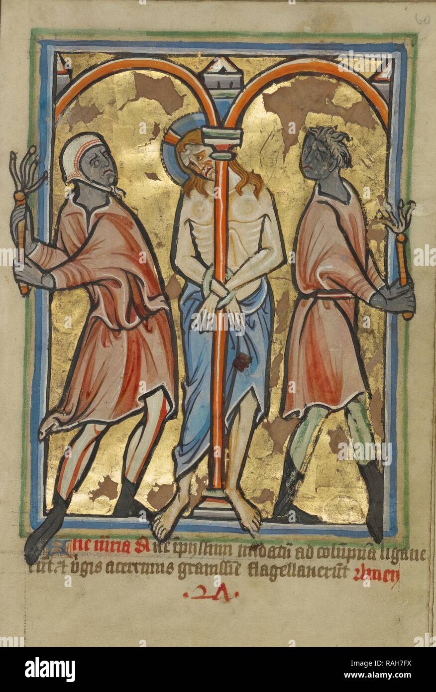 The Scourging of Christ, York perhaps (illuminated), Northern, England ...