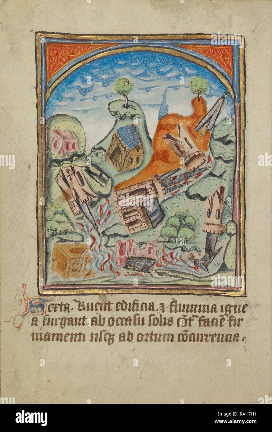 The Sixth Sign before the Day of Judgement, York perhaps (illuminated ...