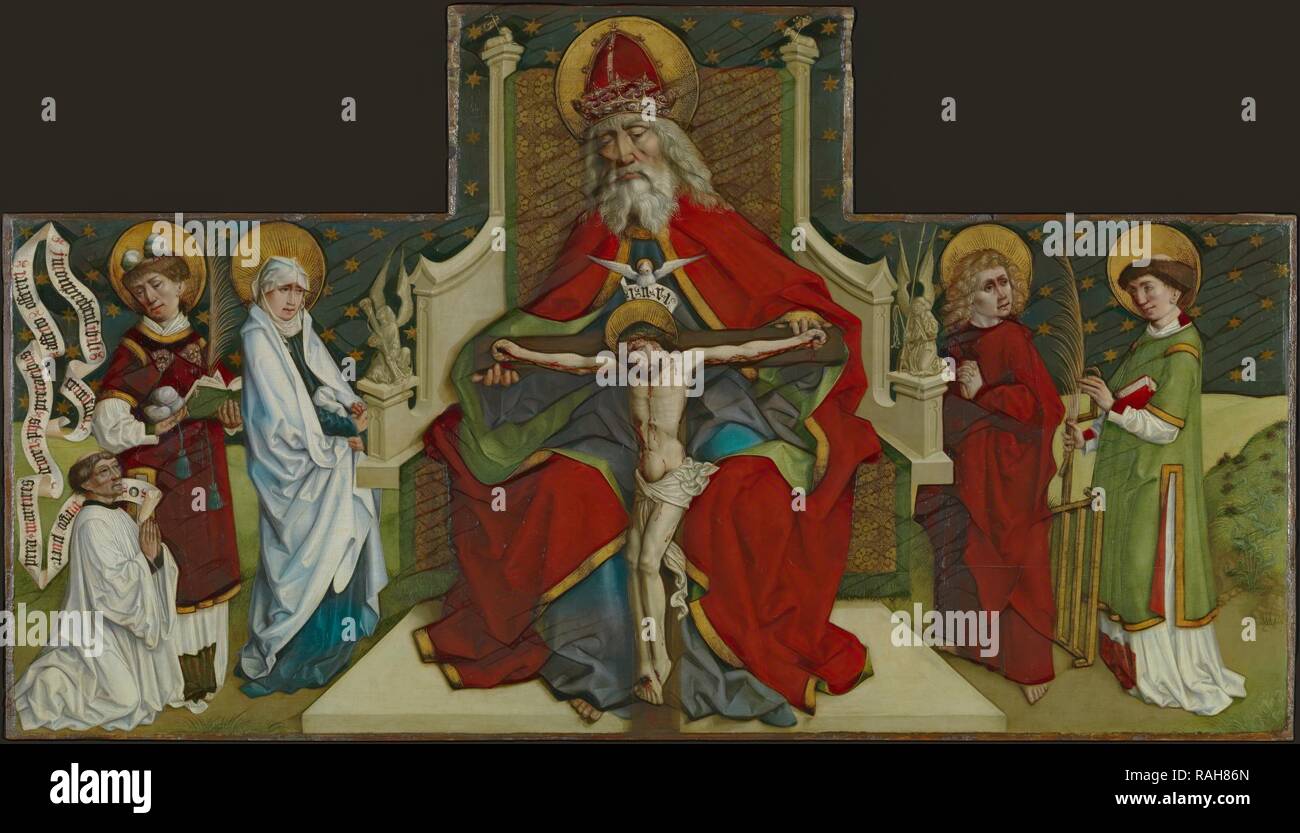The Trinity with the Virgin, Saints John the Evangelist, Stephen and ...