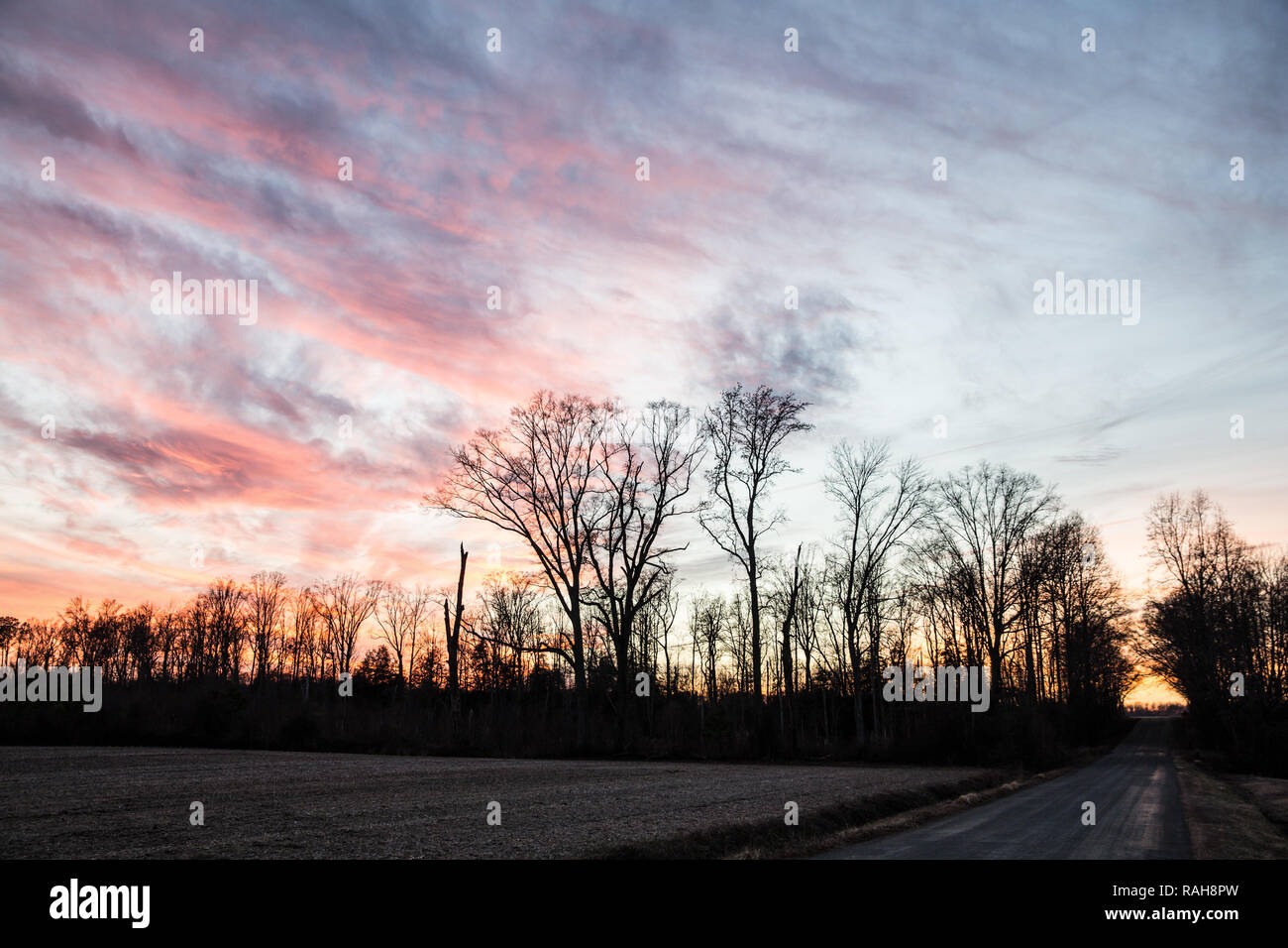 Sunset in Virginia Stock Photo - Alamy