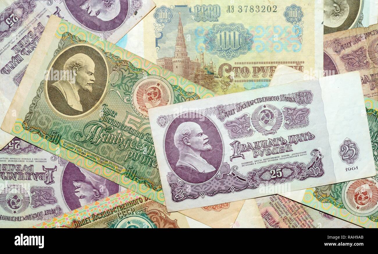 Historic banknote, Soviet Union rubles, 1961 - 1991 Stock Photo - Alamy