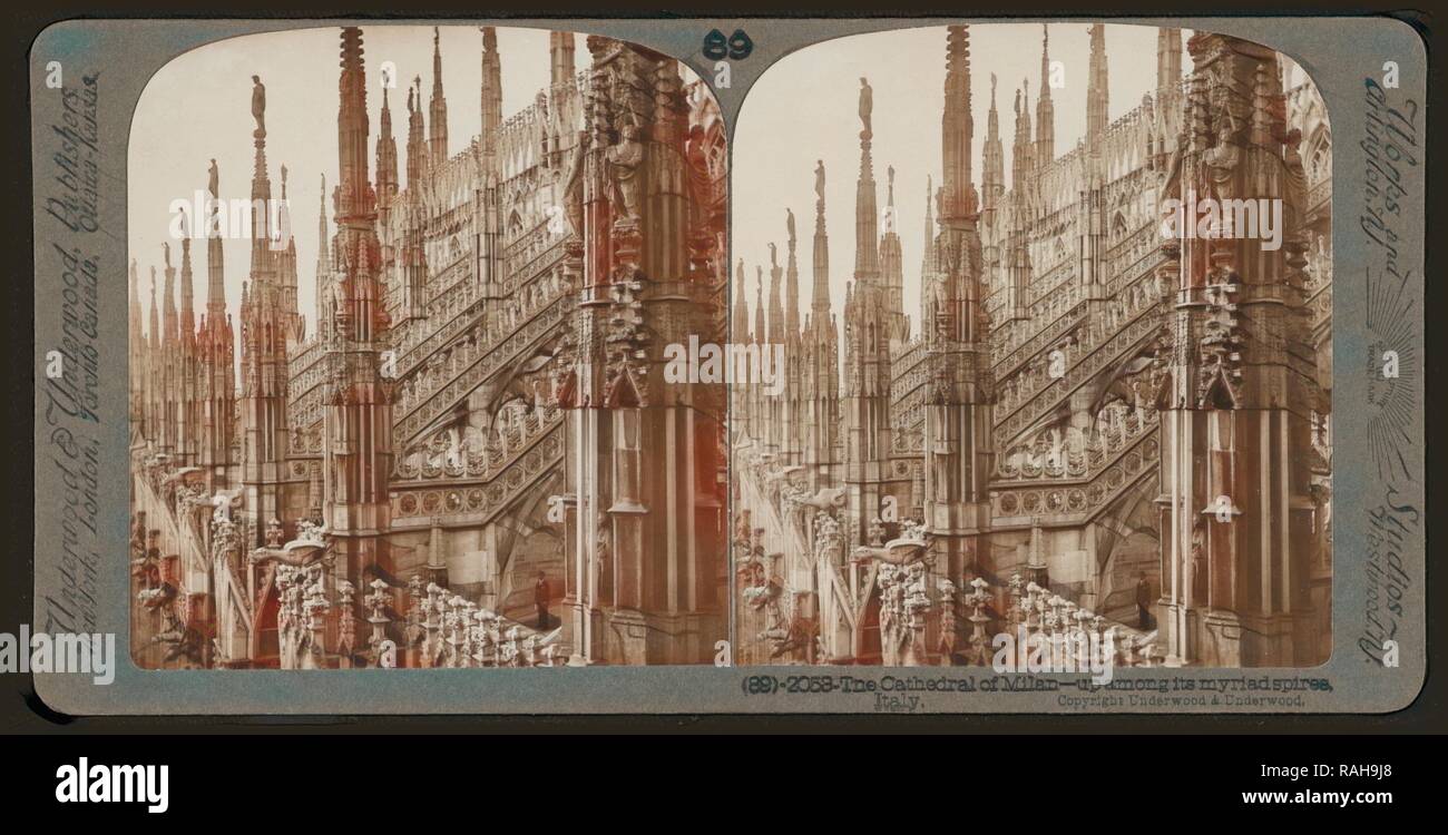 The Cathedral of Milan, Stereographic views of Italy, Underwood and ...
