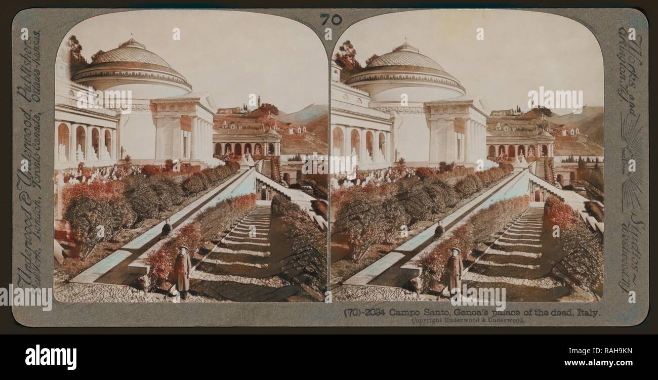 Genoa, Campo Santo, Genoa, Stereographic views of Italy, Underwood and ...