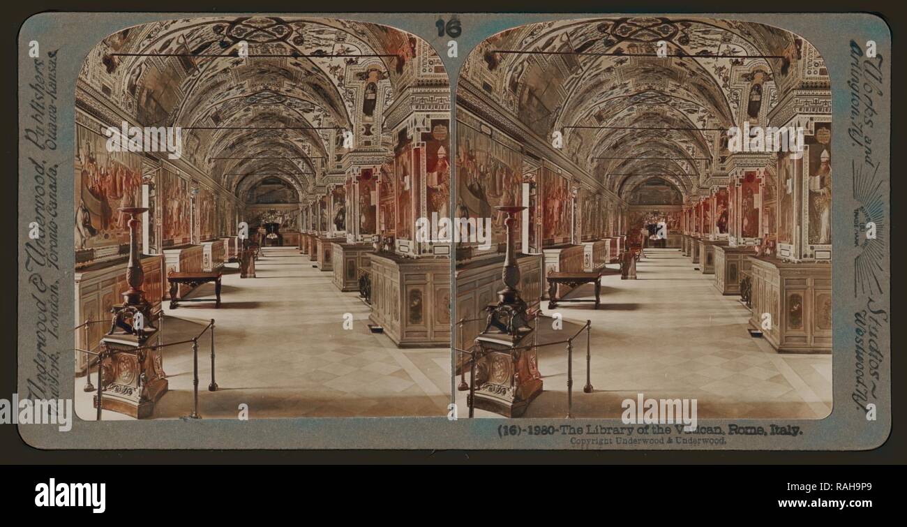 Library of the Vatican, Stereographic views of Italy, Underwood and ...