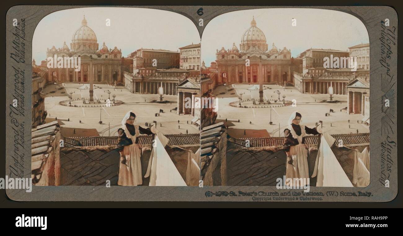 St. Peter's Church and the Vatican, Stereographic views of Italy ...