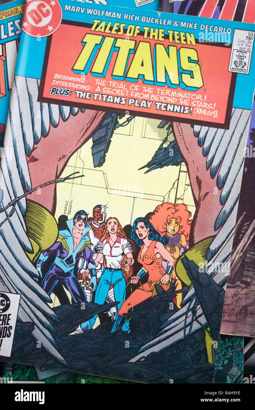 A collection of Teen Titans superhero comic books produced by DC Comics ...