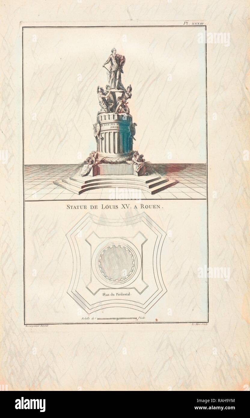 Statue de Louis XV. a Rouen, Monumens érigés en France a la gloire de ...
