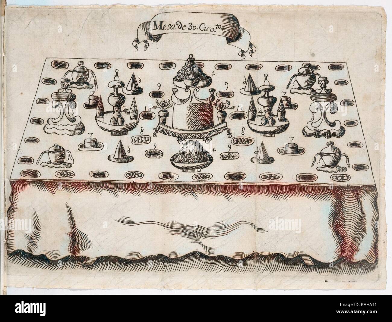 Mesa de 30. cuviertos, Arte de reposteria, en que se contiene todo ...
