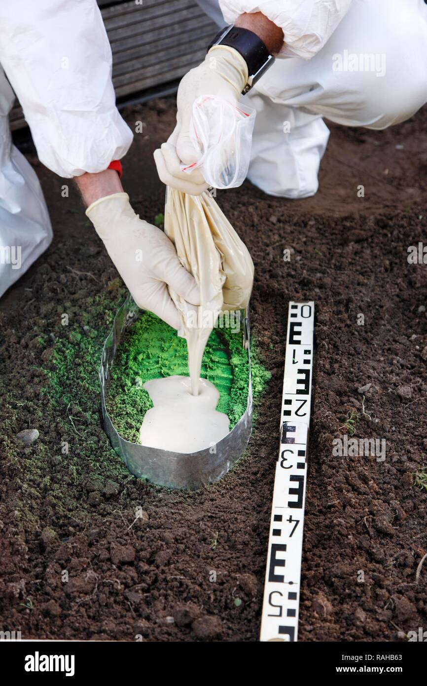 Criminal investigation department, police, forensic scientist secures a ...